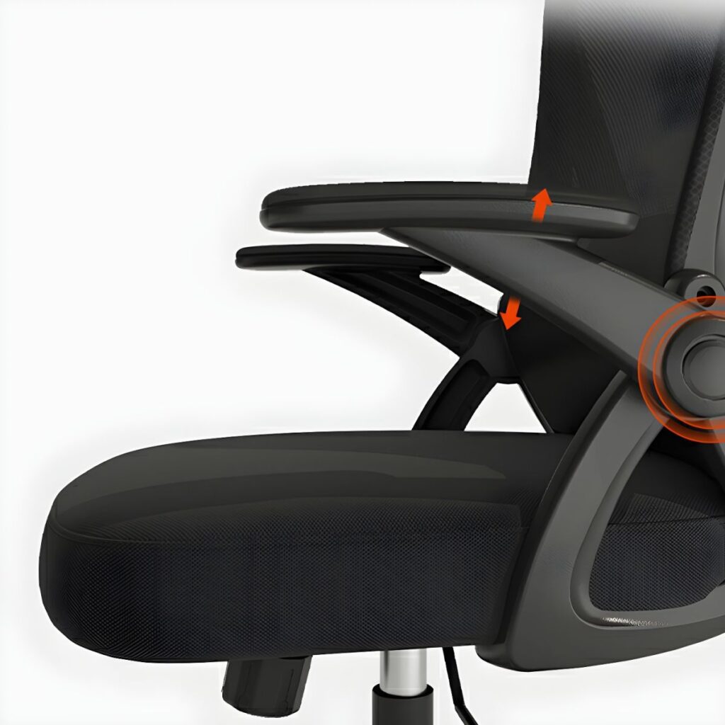 Premium High Back Mesh Office Chair with Foldable Armrests & Headrest ...