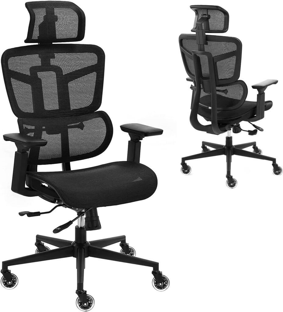 Deluxe High Back Mesh Executive Chair with Adjustable Arms & 3D ...