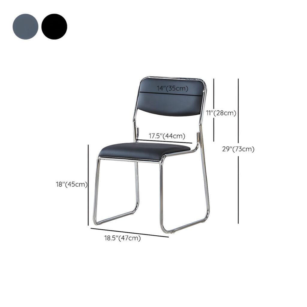 Stackable Chrome Guest Chairs - Pogo Furniture