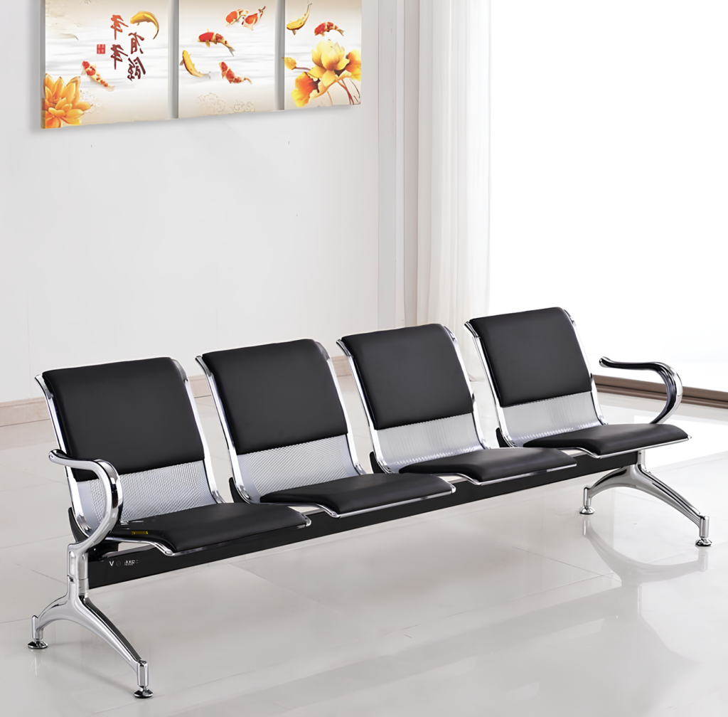 4-Link padded visitor bench - Pogo Furniture