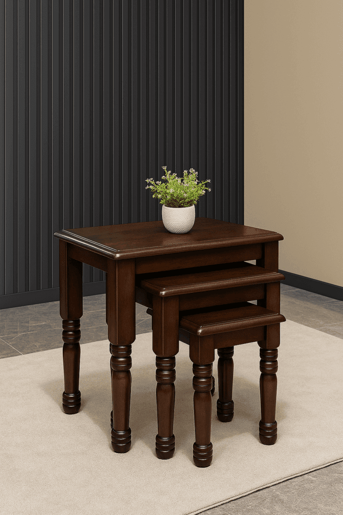 Classic Wooden Nesting Tables – Set of 3 - Pogo Furniture