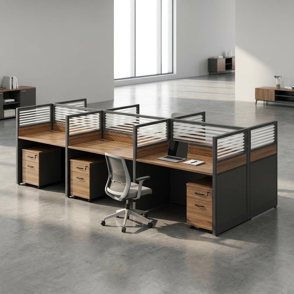 6 Seater Office Workstation | Modern Office Cubicles Kenya - Pogo Furniture