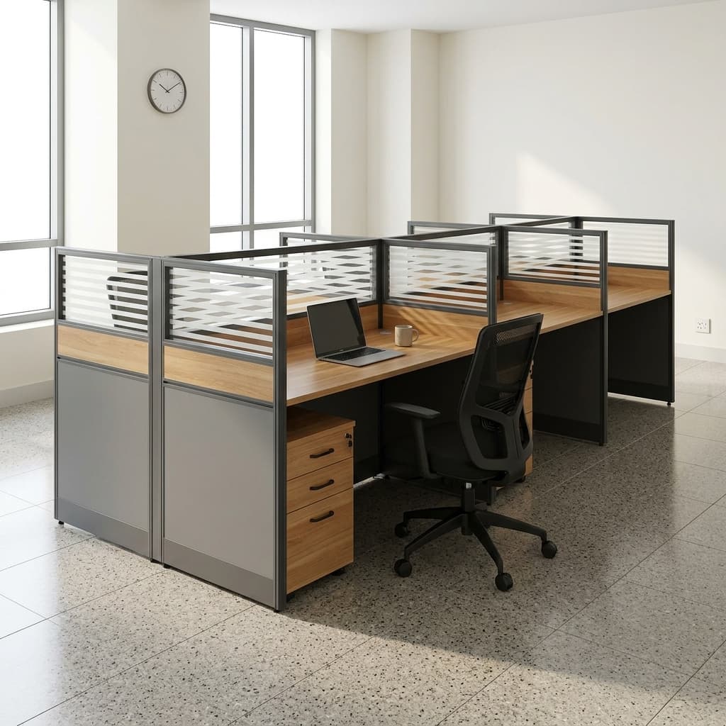 6 Seater Office Workstation | Modern Office Cubicles Kenya - Pogo Furniture